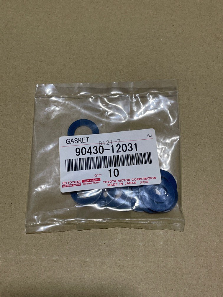 Toyota original engine oil sump drain plug gasket 90430-12031, Car ...