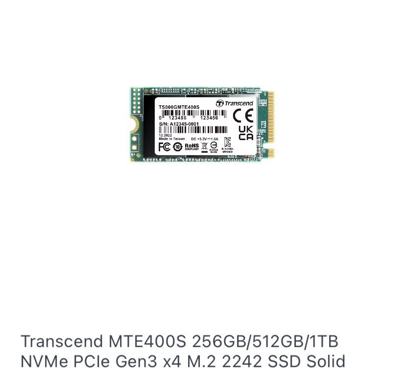 Transcend MTE400S 1TB NVMe PCIe Gen3 x4 M.2 2242 SSD Solid State Drive, Computers & Tech, Parts ...