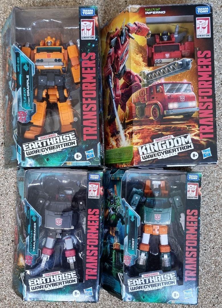 Transformers Earthrise Grapple, Trailbreaker, Hoist and Kingdom Inferno, Hobbies & Toys, Toys ...