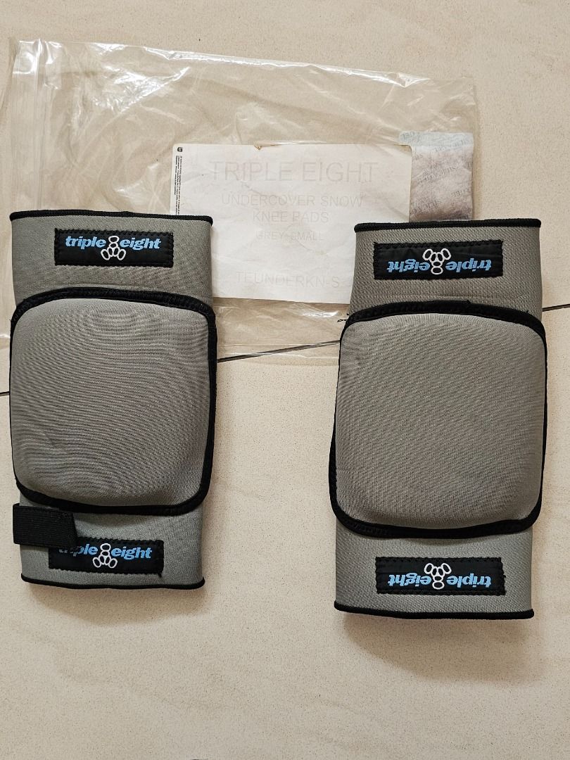 Triple Eight Undercover Snow or Bicycle Kneepads Grey Small, Sports ...