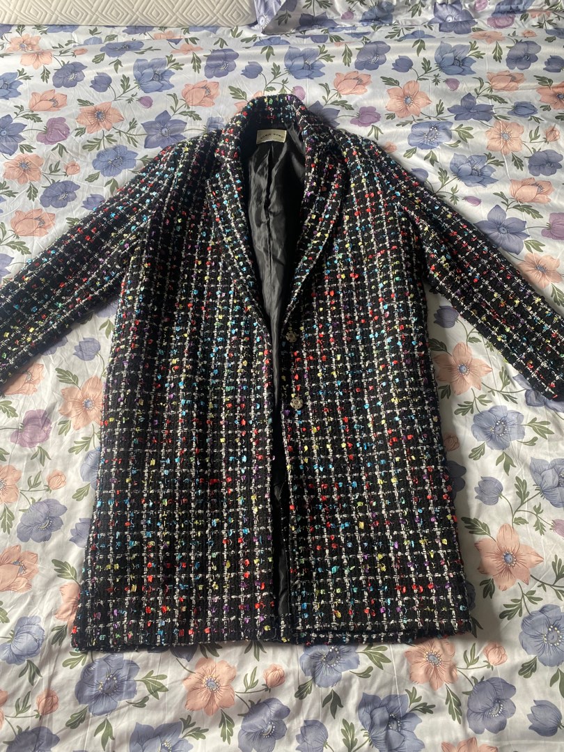 Tweed multi colored coat, Women's Fashion, Coats, Jackets and Outerwear ...