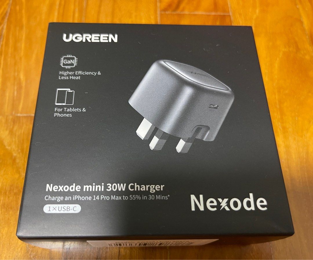 UGreen Nexode mini 30W USB-C GaN Charger (UK Grey), Mobile Phones & Gadgets, Mobile & Gadget ...