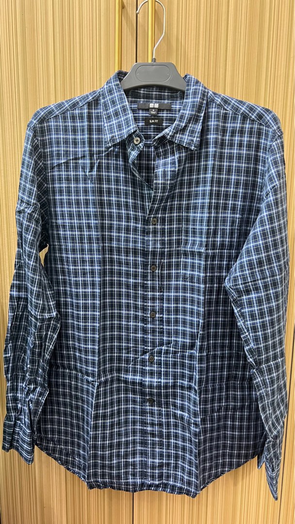 Uniqlo Checkered Polo for Men, Men's Fashion, Tops & Sets, Formal ...
