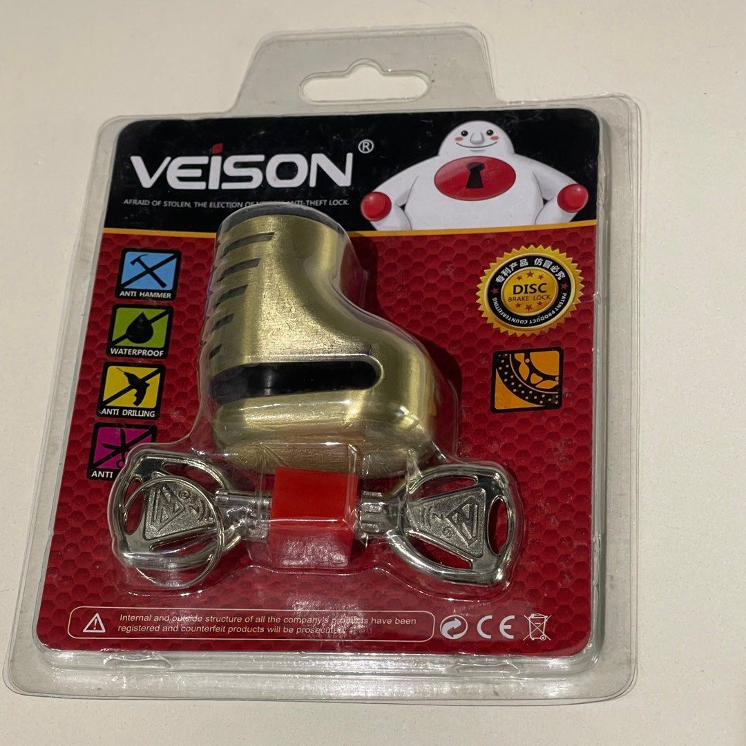 VEiSON anti theft Disc Brake Lock, Motorcycles, Motorcycle Accessories ...