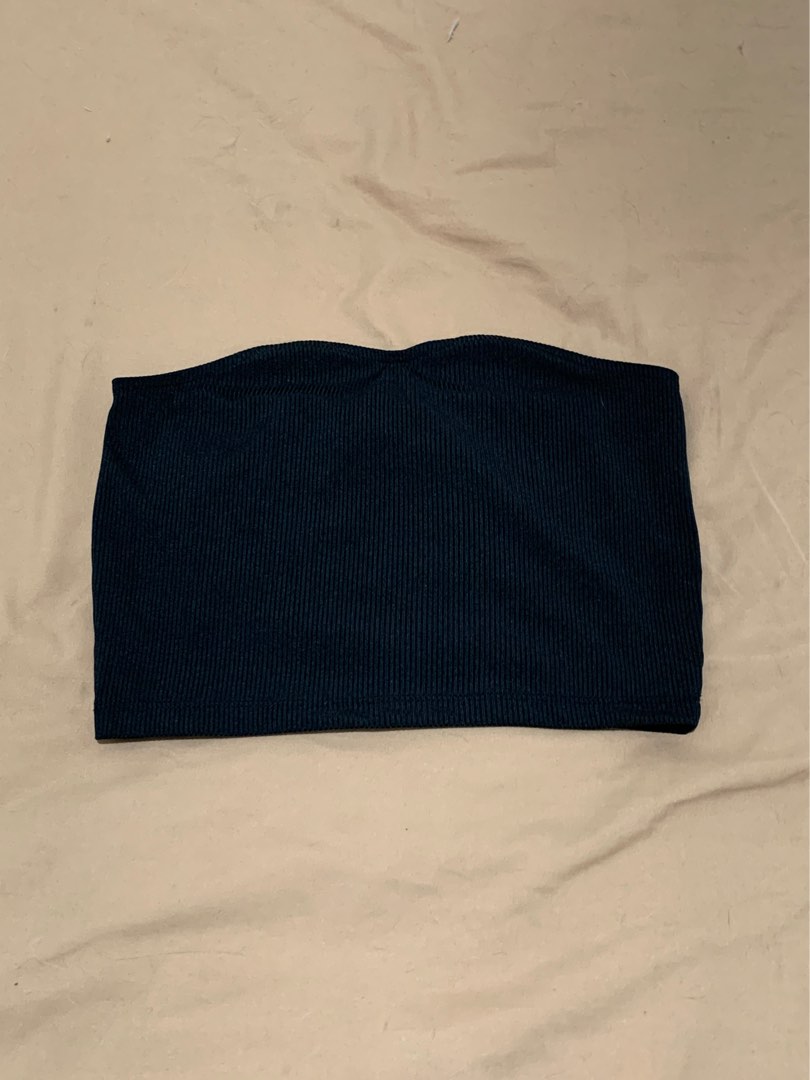 Vidal Black Ribbed Tube Top, Women's Fashion, Tops, Sleeveless on Carousell