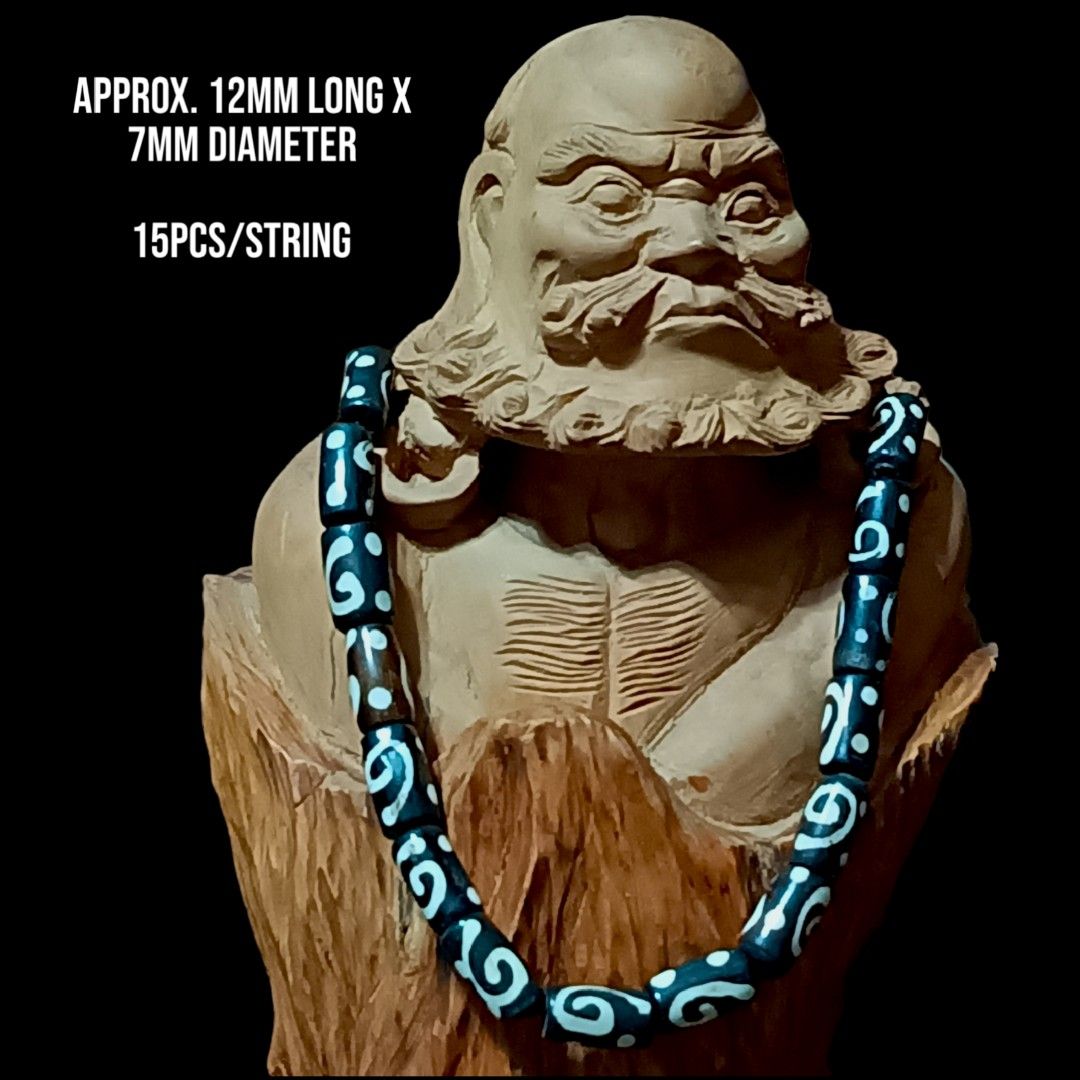 Vintage Batik Bone Beads from Kenya (Sold per String), Hobbies & Toys ...