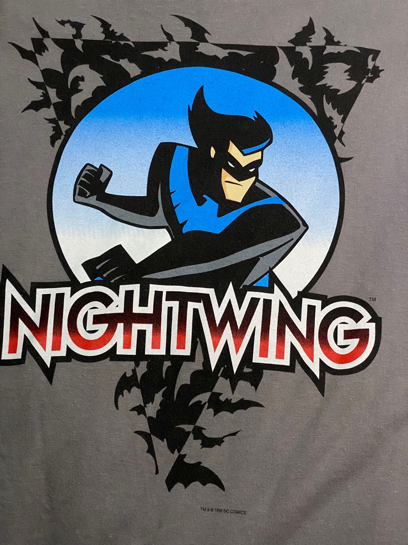 Vintage Nightwing (Animated series) - Graphitti, Men's Fashion, Tops ...