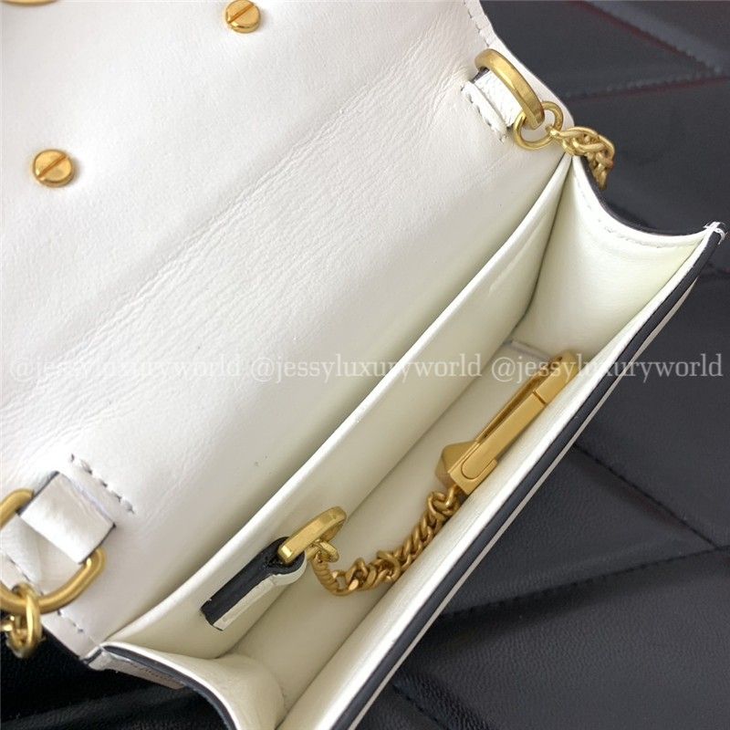 VLNT V Logo Leather Bag in White, Women's Fashion, Bags & Wallets ...