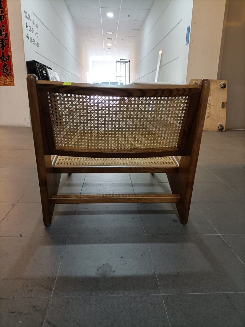 VOLONIA Rattan Lounge Chair in WALNUT, Furniture & Home Living ...