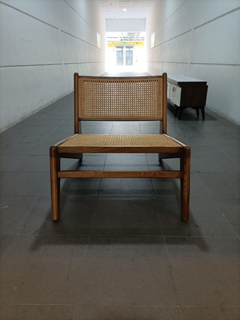 VOLONIA Rattan Lounge Chair in WALNUT, Furniture & Home Living ...