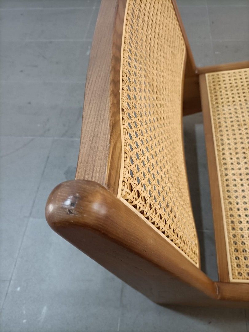 VOLONIA Rattan Lounge Chair in WALNUT, Furniture & Home Living ...