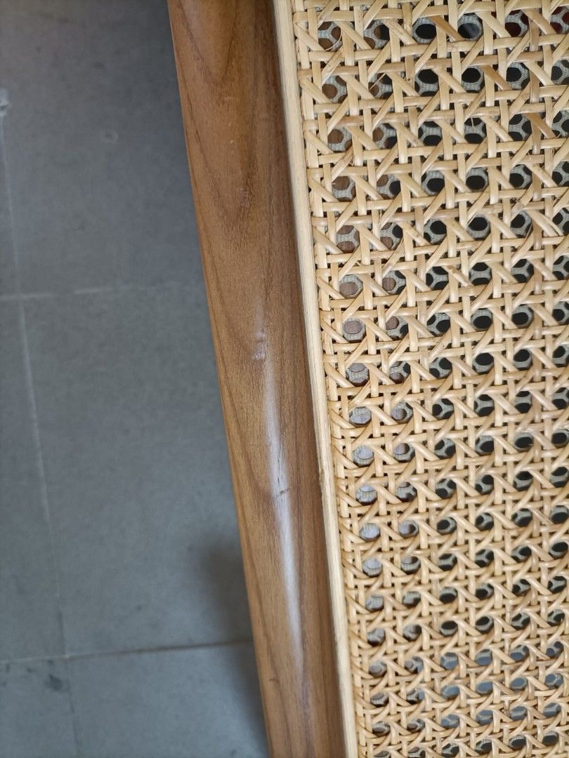 VOLONIA Rattan Lounge Chair in WALNUT, Furniture & Home Living ...