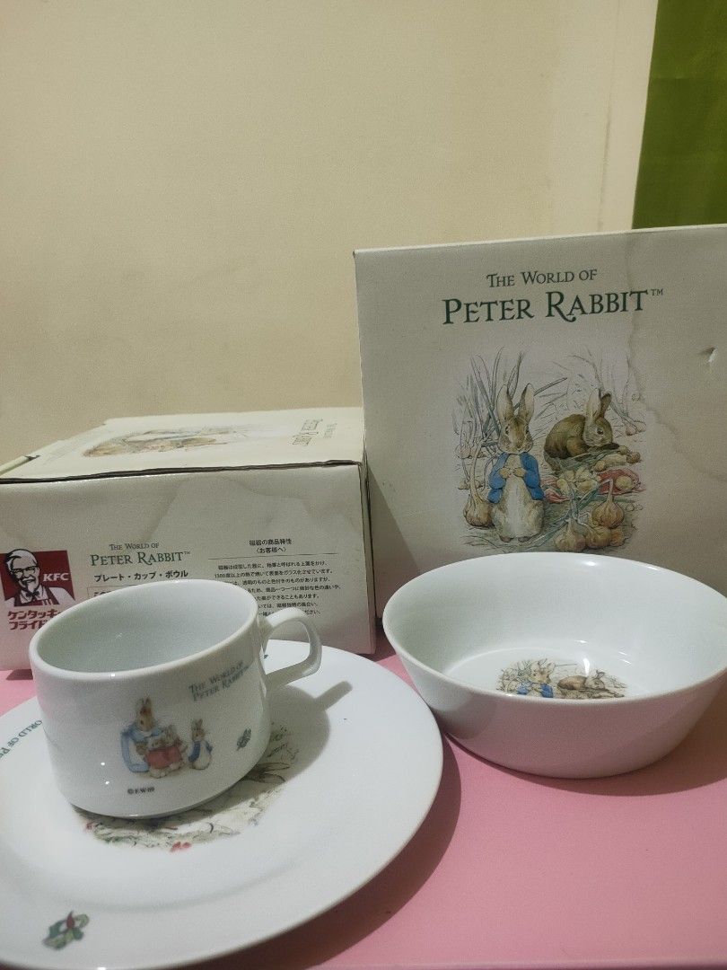 Wedgwood x KFC Limited, Peter Rabbit Tableware Set , 3Items ,with Box., Hobbies & Toys ...