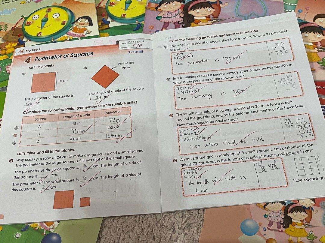 Whole set of Modern Primary Mathematics P4 (4A 4B 4C 4D) Textbooks ...