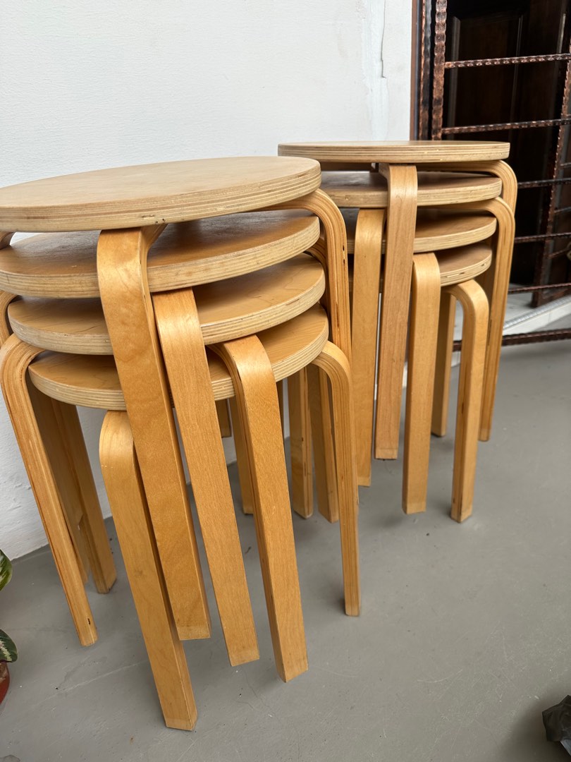 Wooden round chairs $20/8pcs, Furniture & Home Living, Furniture ...