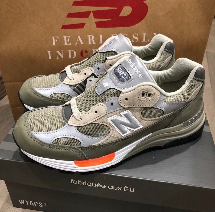 WTAPS x New Balance NB 992 Olive Drab, 女裝, 鞋, 波鞋 - Carousell