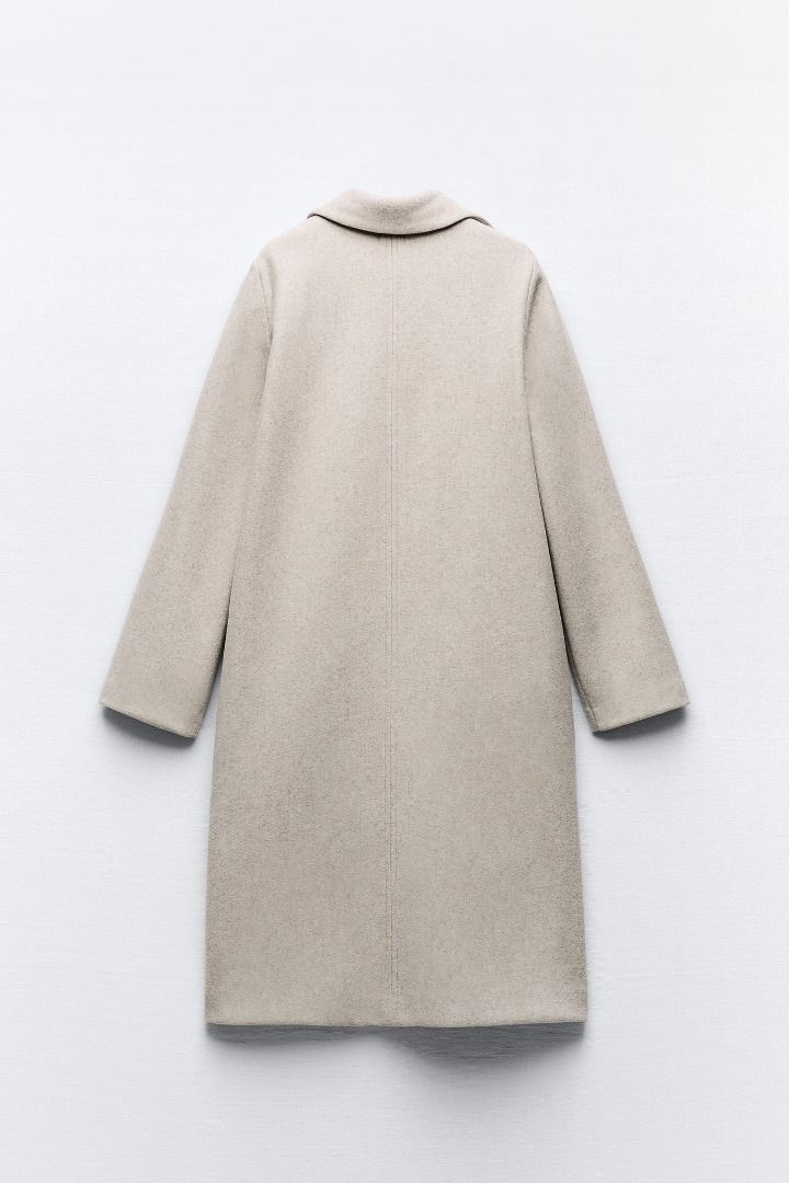 Zara Felt Texture Coat, Women's Fashion, Coats, Jackets and Outerwear ...