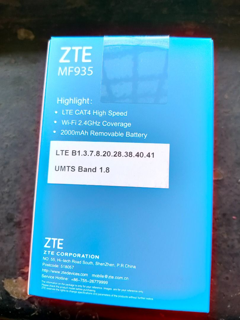 ZTE Portable WiFi MF935 . Cheap new factory sealed 4G WiFi egg ...