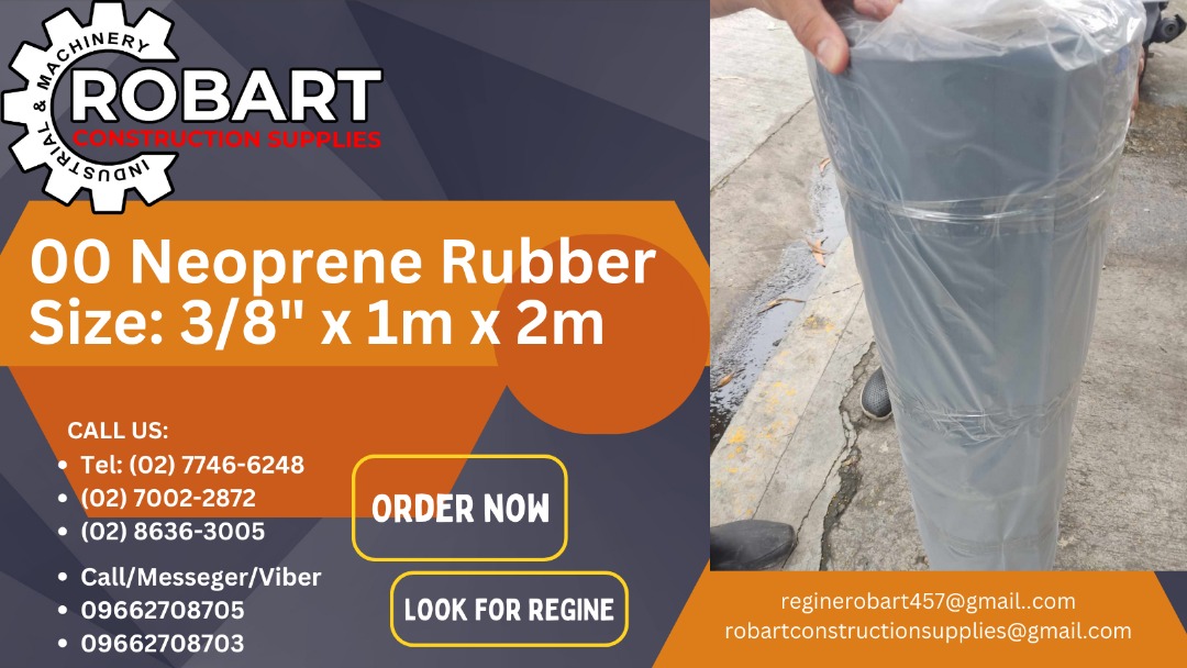 00 Neoprene Rubber Size: 3/8" x 1m x 2m, Commercial & Industrial ...