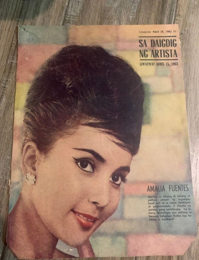 [05] Amalia Fuentes old magazine page Liwayway, 1963, Hobbies & Toys ...