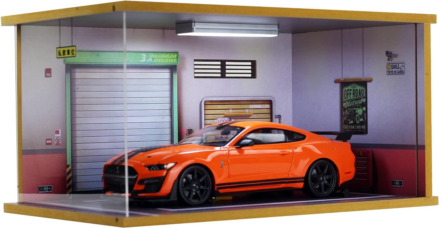 1/18 Scale Model Car Display Case - 1:18 Car Garage Display Case with ...