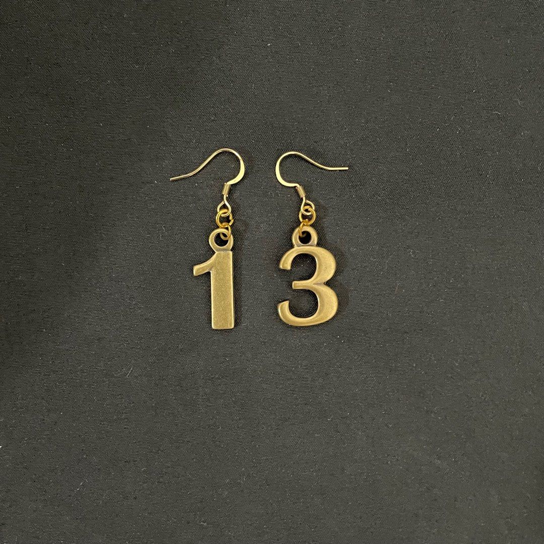 13 Number Thirteen Dangling Earrings - Taylor Swift Eras Tour Speak Now ...