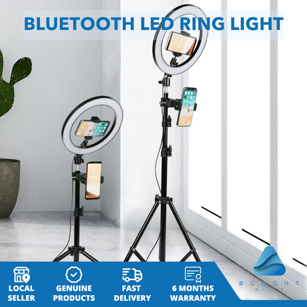 26cm Diameter LED Ring light Bluetooth Remote Handphone Camera Clip ...