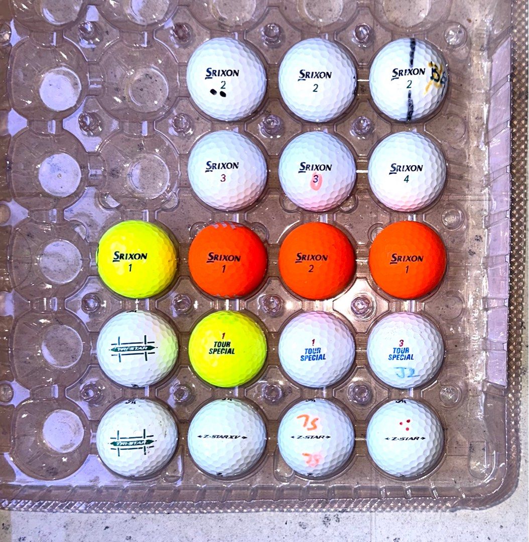 30 Golf Balls colourful, Sports Equipment, Sports & Games, Golf on ...