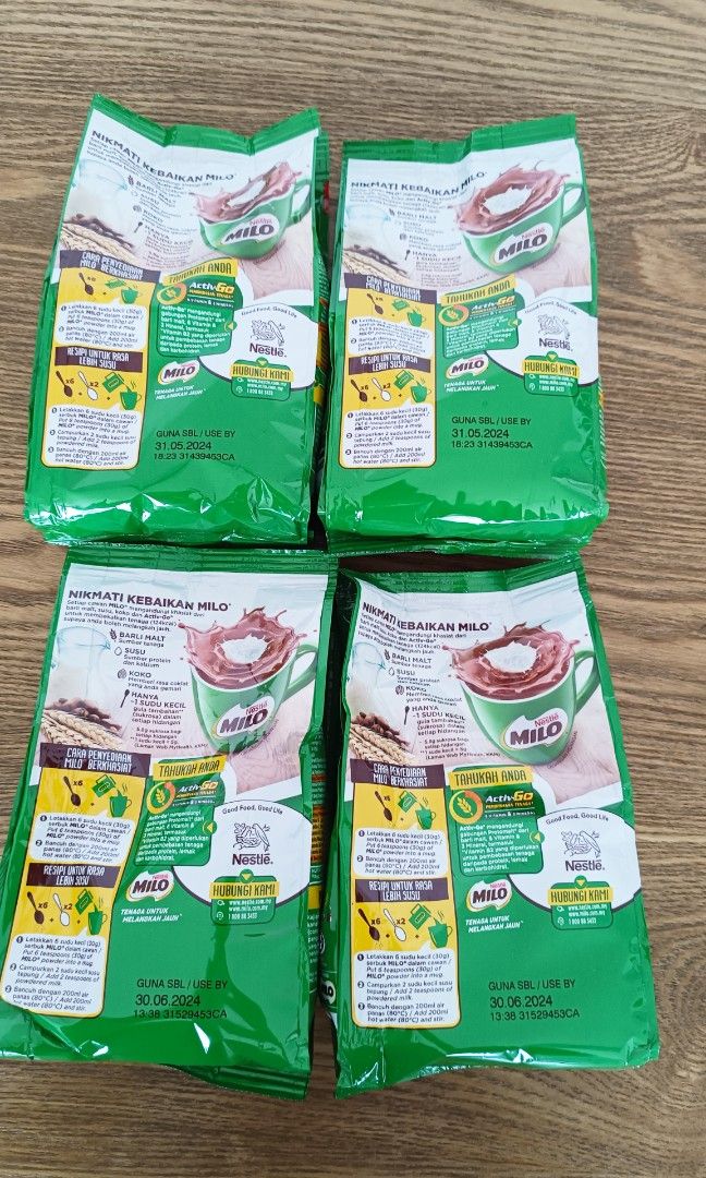 4 packets (400g each) Milo, Food & Drinks, Beverages on Carousell