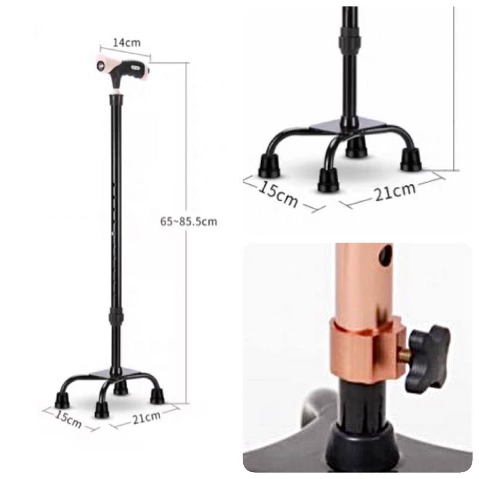 4 Quad Premium Walking Stick/Support, Health & Nutrition, Assistive ...