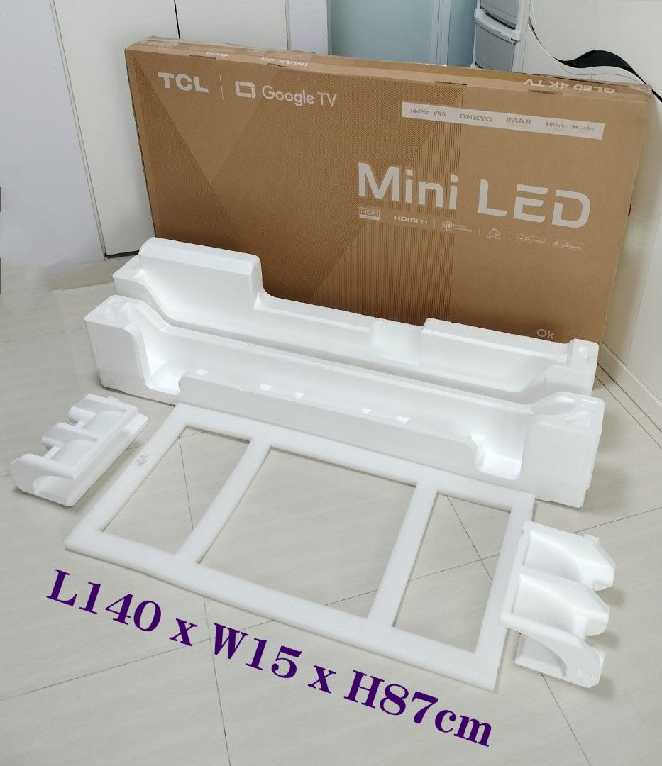 55 inch TV Box With Complete Set Of Styrofoam, TV & Home Appliances, TV ...