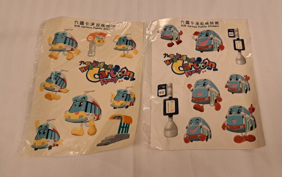 九鐵卡通家族貼紙 KCR Cartoon Family Stickers, 興趣及遊戲, 玩具 & 遊戲類 - Carousell
