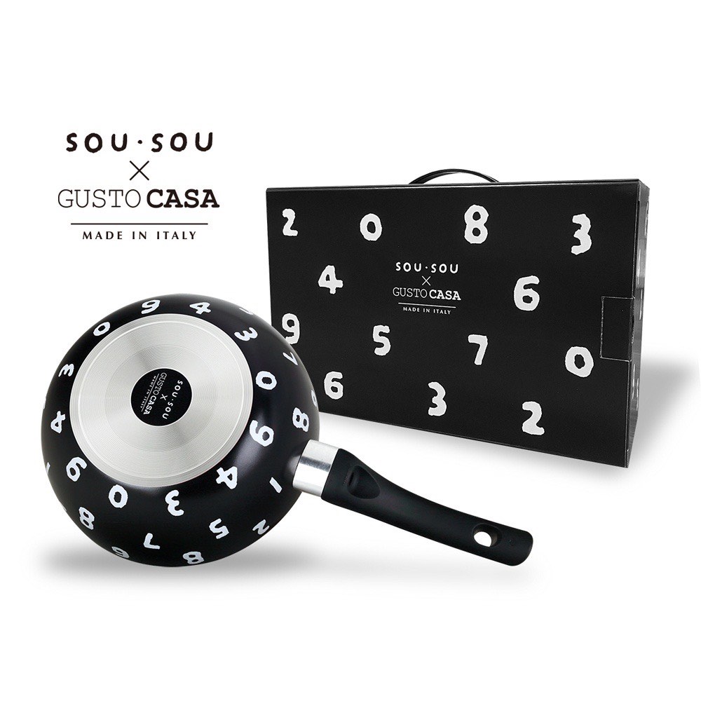 台灣代購 Sou Sou x SouSou x 義廚寶 Gusto Casa x SOUSOU 聯名系列 20cm小湯鍋 經典十數黑, 傢俬＆家居, 廚具和餐具, 炊具及配件 - Carousell