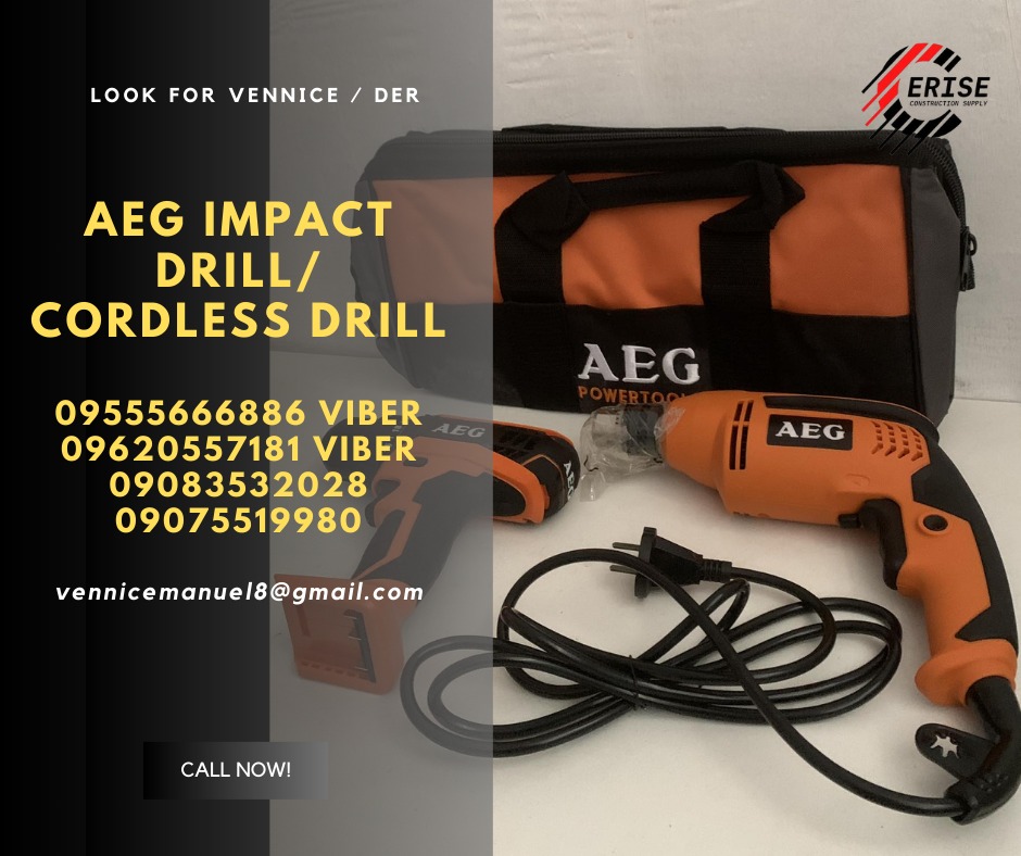 AEG impact drill/cordless drill, Commercial & Industrial, Construction & Building Materials on ...