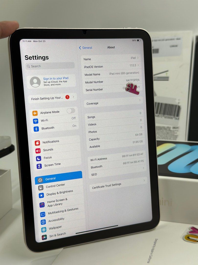 Apple iPad Mini 6TH Gen 64GB WIFI Complete set with Box and Original ...