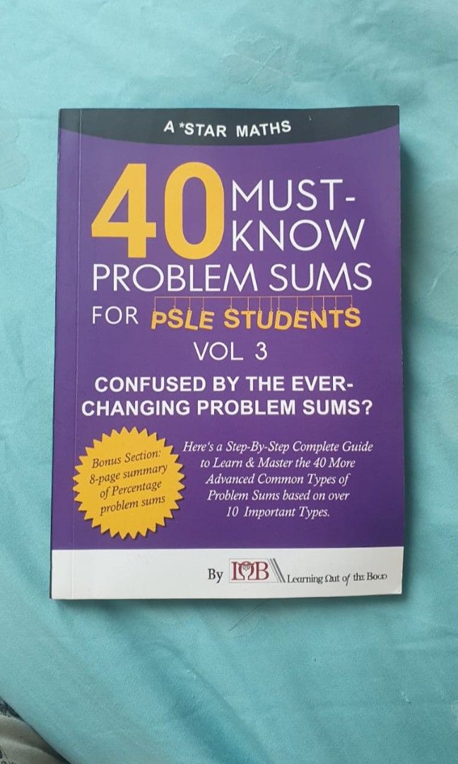 A*STAR MATHS PSLE PROBLEM SUMS VOL 1,2,3,5,6, Hobbies & Toys, Books ...