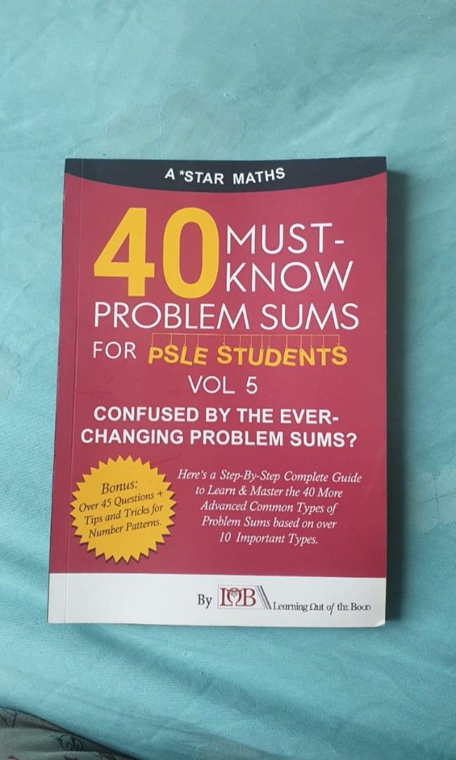 A*STAR MATHS PSLE PROBLEM SUMS VOL 1,2,3,5,6, Hobbies & Toys, Books ...