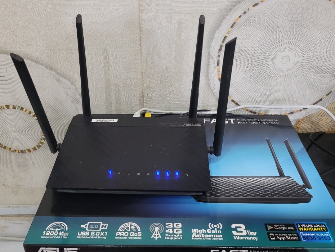 ASUS RT-AC1200G+ Dual-band Router, Computers & Tech, Parts ...