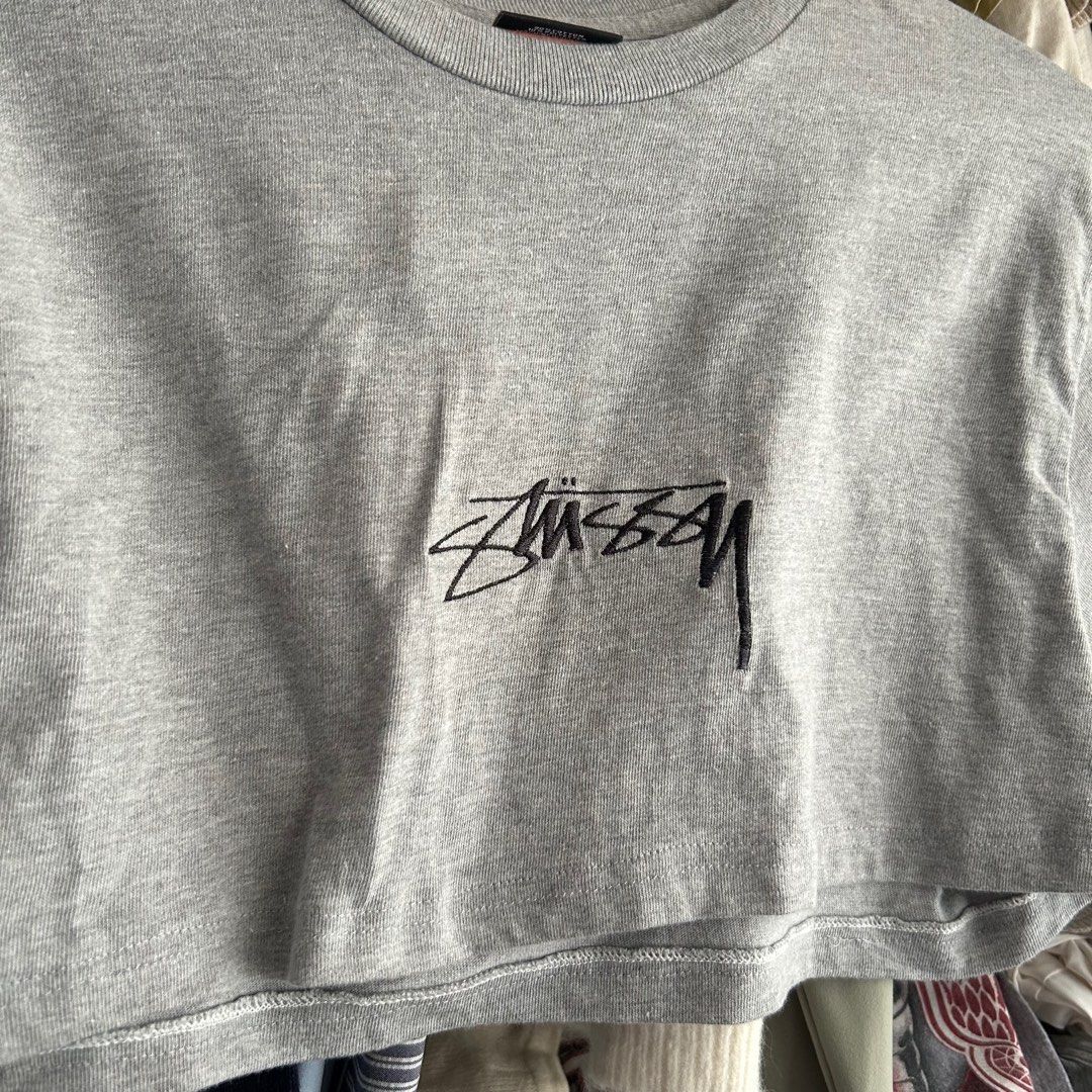 Authentic Stussy Cropped Top, Women's Fashion, Tops, Shirts on Carousell
