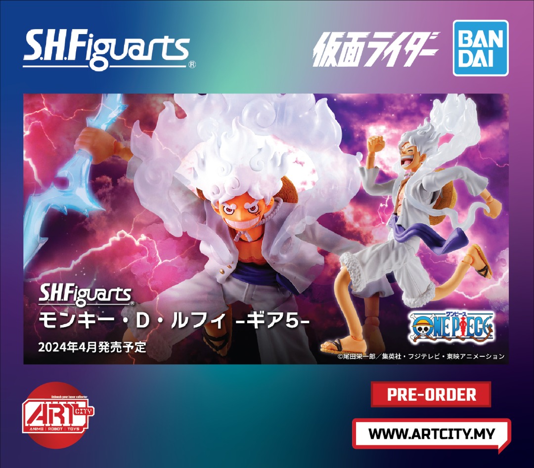 Bandai s.h.figuarts - SHF Monkey D Luffy - Gear 5 - Son God Nika ...
