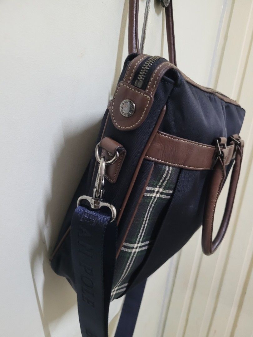 BEANPOLE LEATHER AND NYLON BRIEFCASE, BUSINESS CASE, PORTFOLIO/DOCUMENT ...