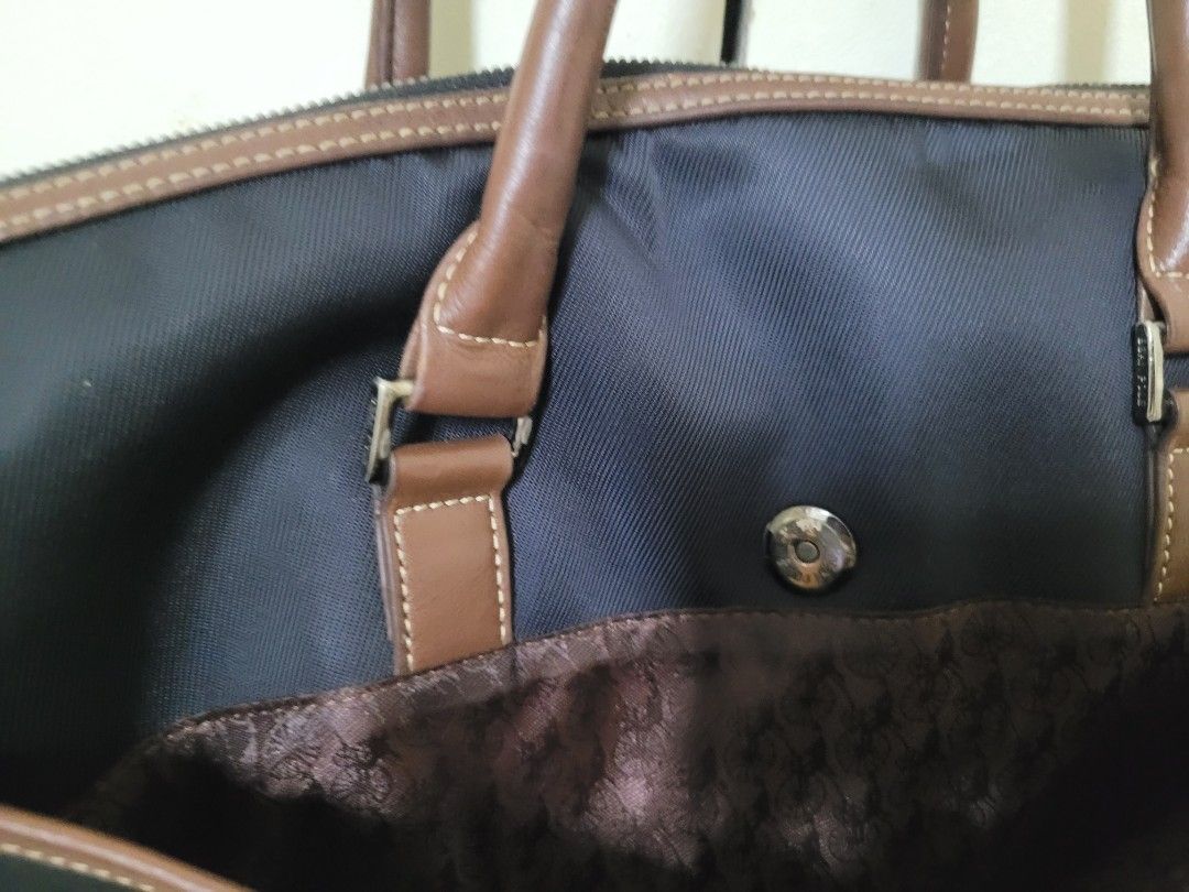 BEANPOLE LEATHER AND NYLON BRIEFCASE, BUSINESS CASE, PORTFOLIO/DOCUMENT ...