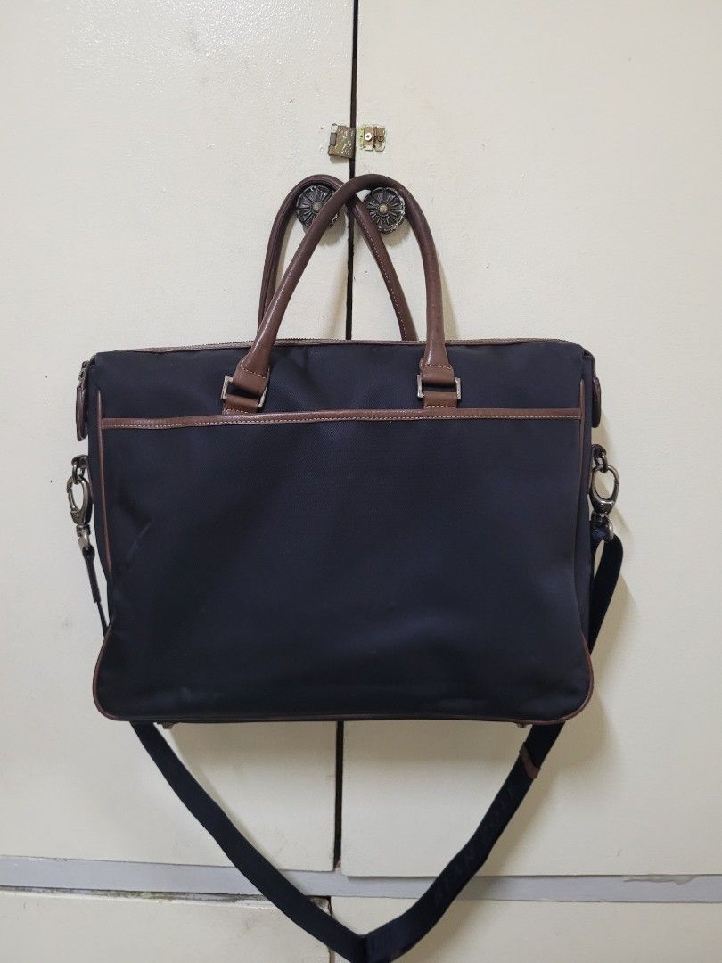 BEANPOLE LEATHER AND NYLON BRIEFCASE, BUSINESS CASE, PORTFOLIO/DOCUMENT ...