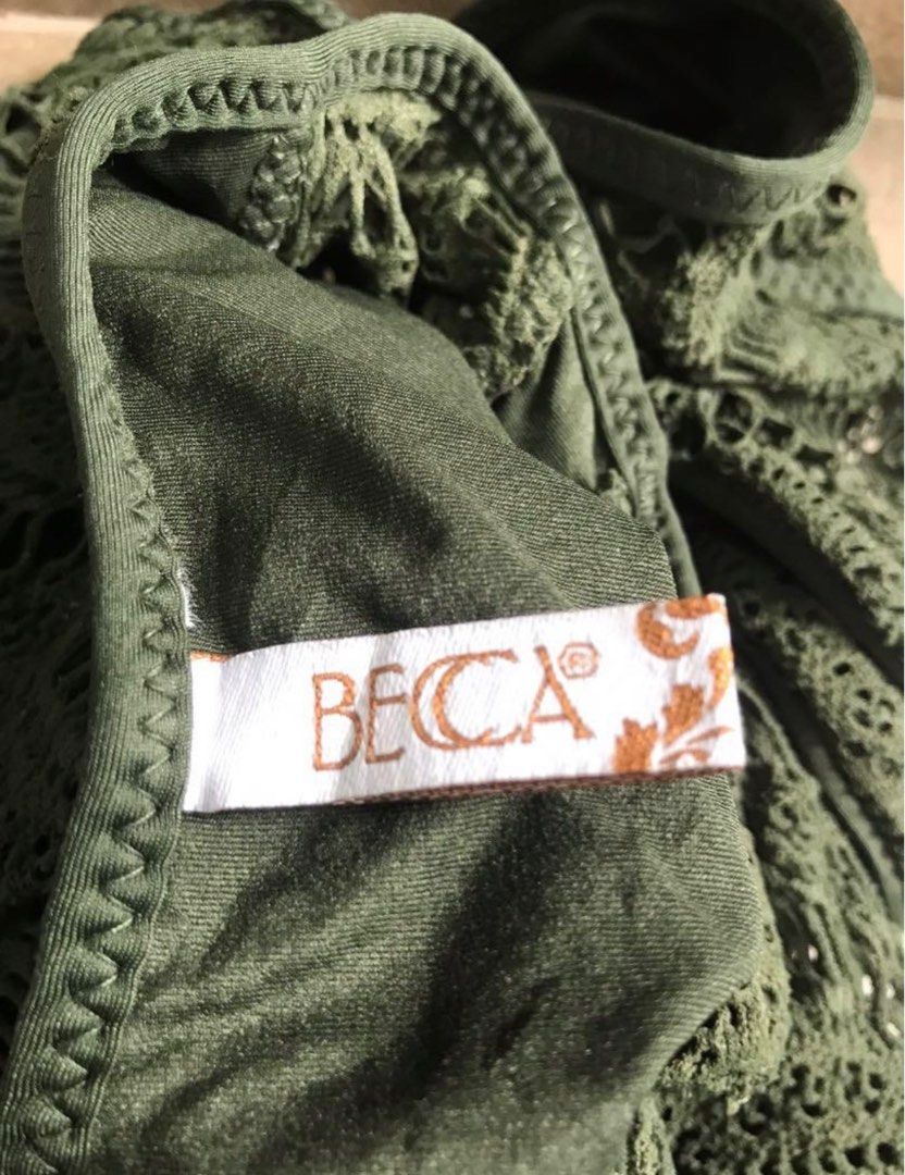 Becca Crochet Deep V One Piece Swimsuit Womens Fashion Swimwear Bikinis And Swimsuits On Carousell