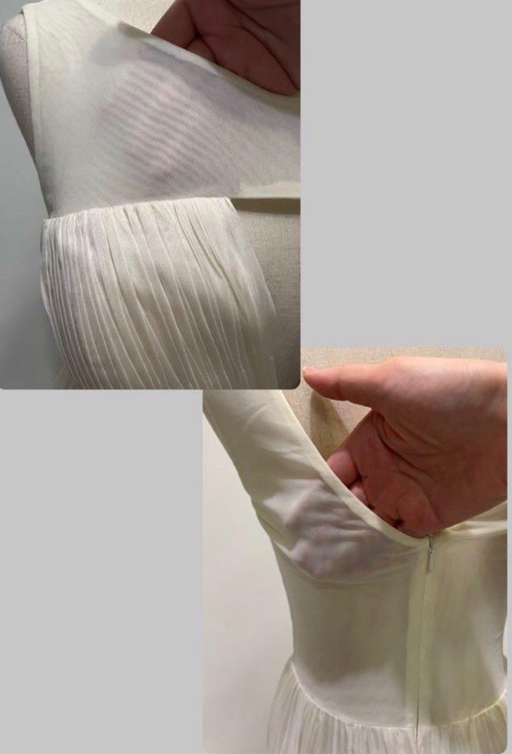 Beige off white gown, Women's Fashion, Dresses & Sets, Evening dresses ...