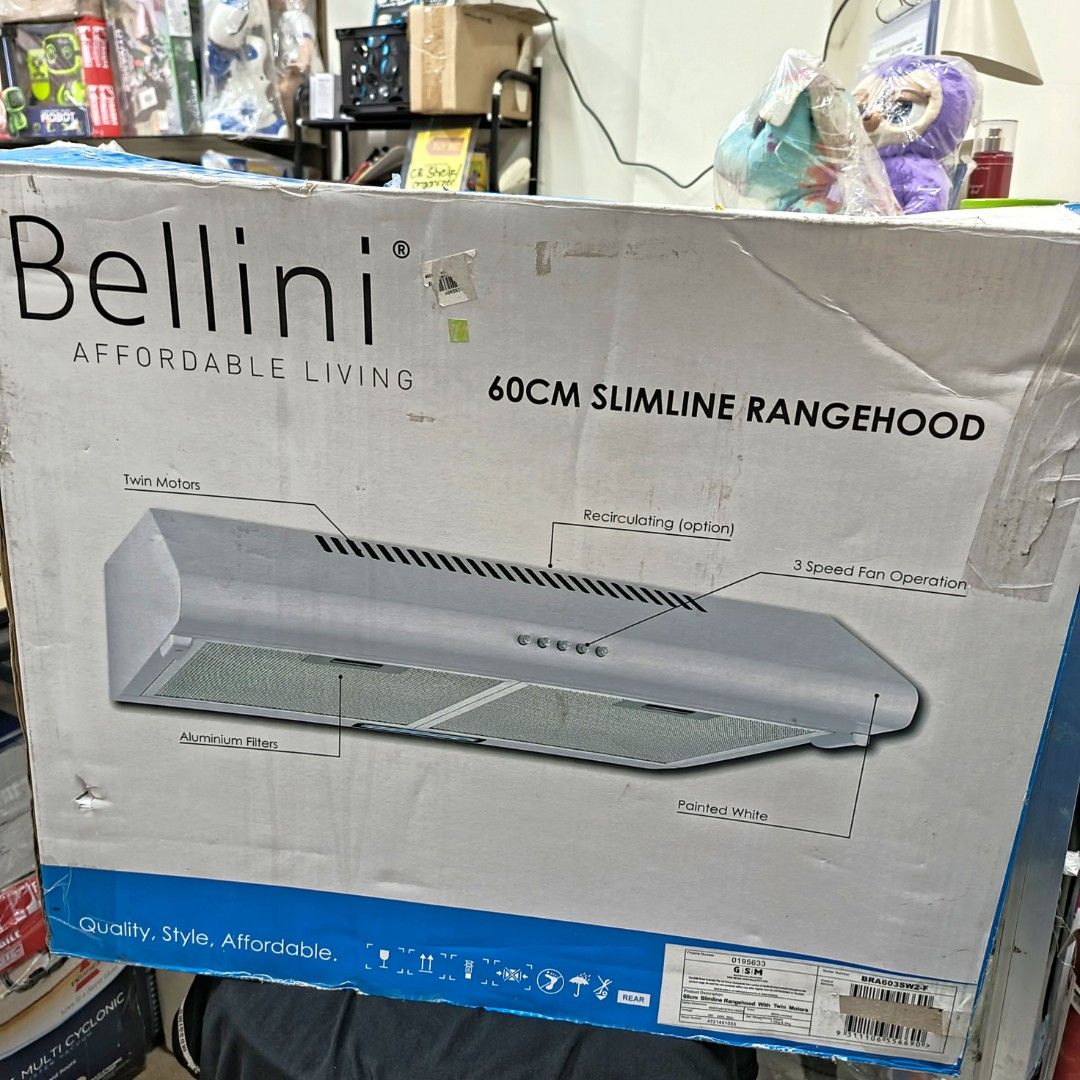 Bellini 60cm Slimline Rangehood, TV & Home Appliances, Kitchen ...