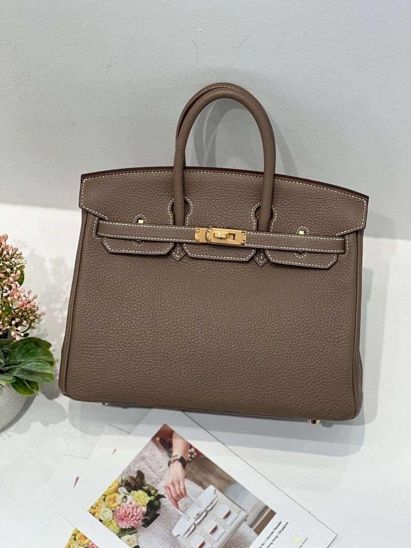 Brand New Hermes Birkin 25 in Etoupe Togo with GHW, Luxury, Bags & Wallets on Carousell