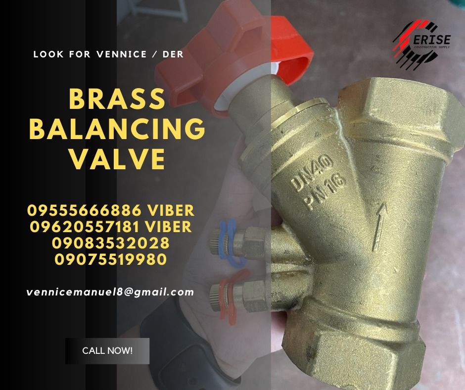 Brass balancing valve, Commercial & Industrial, Construction Tools ...
