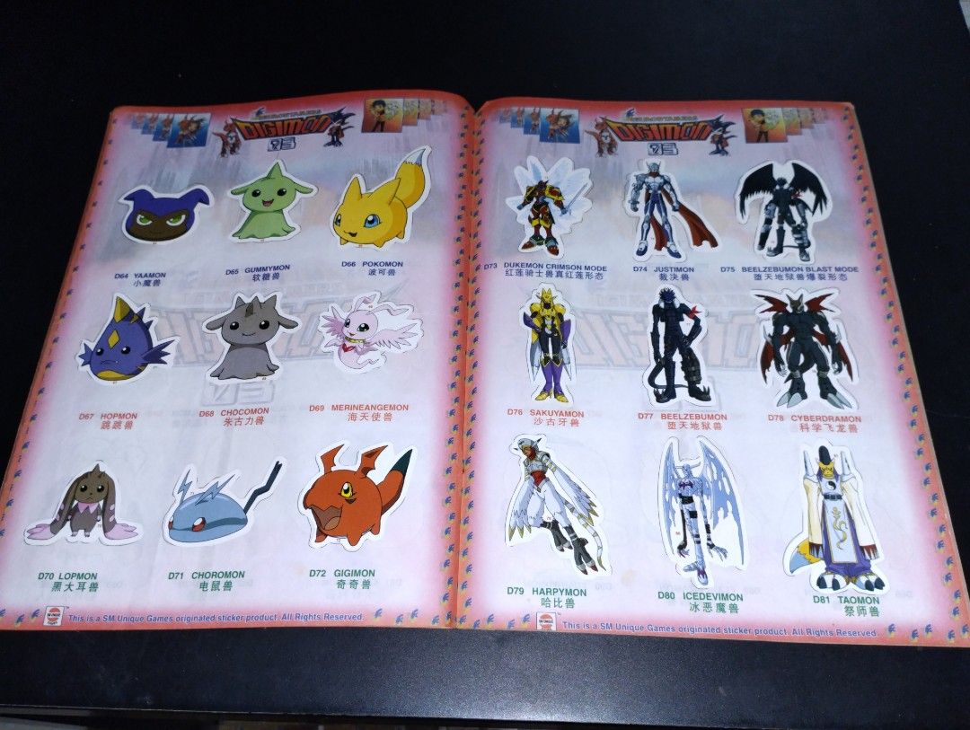 Buku Sticker Digimon 03 (Digimon Tamers) Vintage, Hobbies & Toys ...