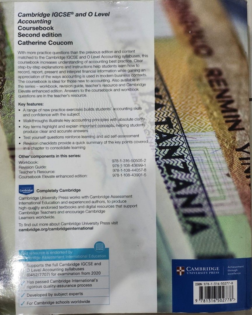 Cambridge Igcse And O Level Accounting Coursebook Second Edition Hobbies And Toys Books